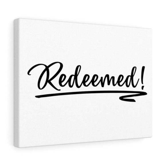 Printify | Art | Scripture Sign Redeemed Bible Verse Canvas Christian ...